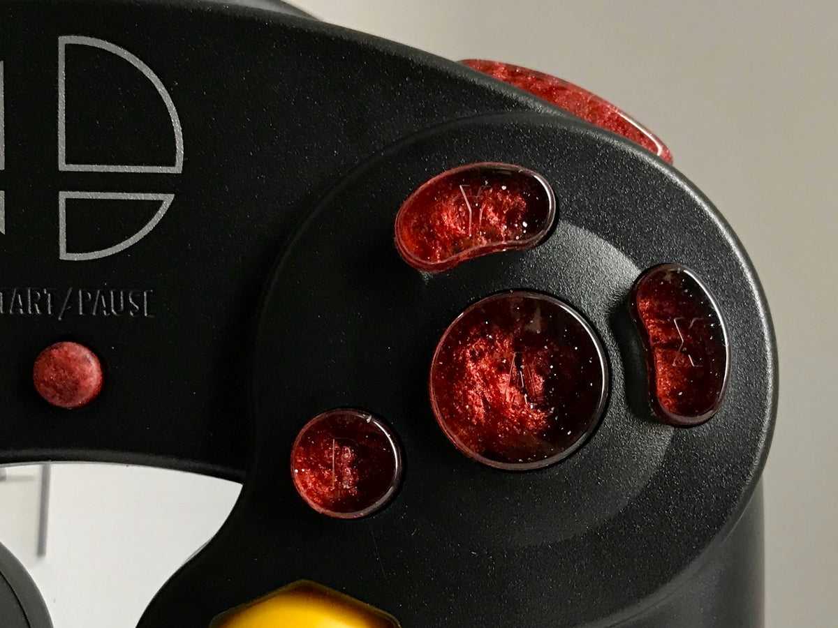 Blood Red Nebula Gamecube Buttons (MADE TO ORDER) – Señor Retro