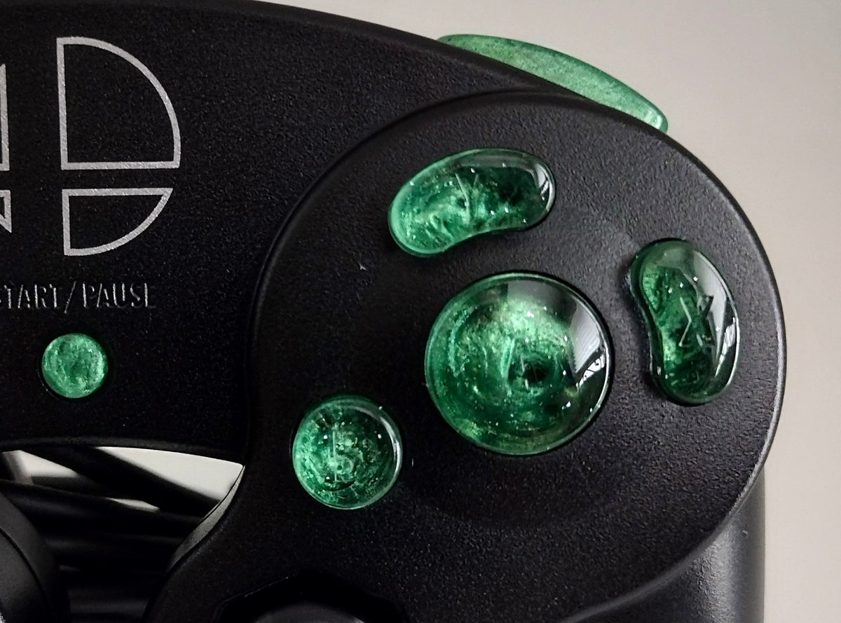 Forest Green Nebula Gamecube Buttons (MADE TO ORDER) – Señor Retro