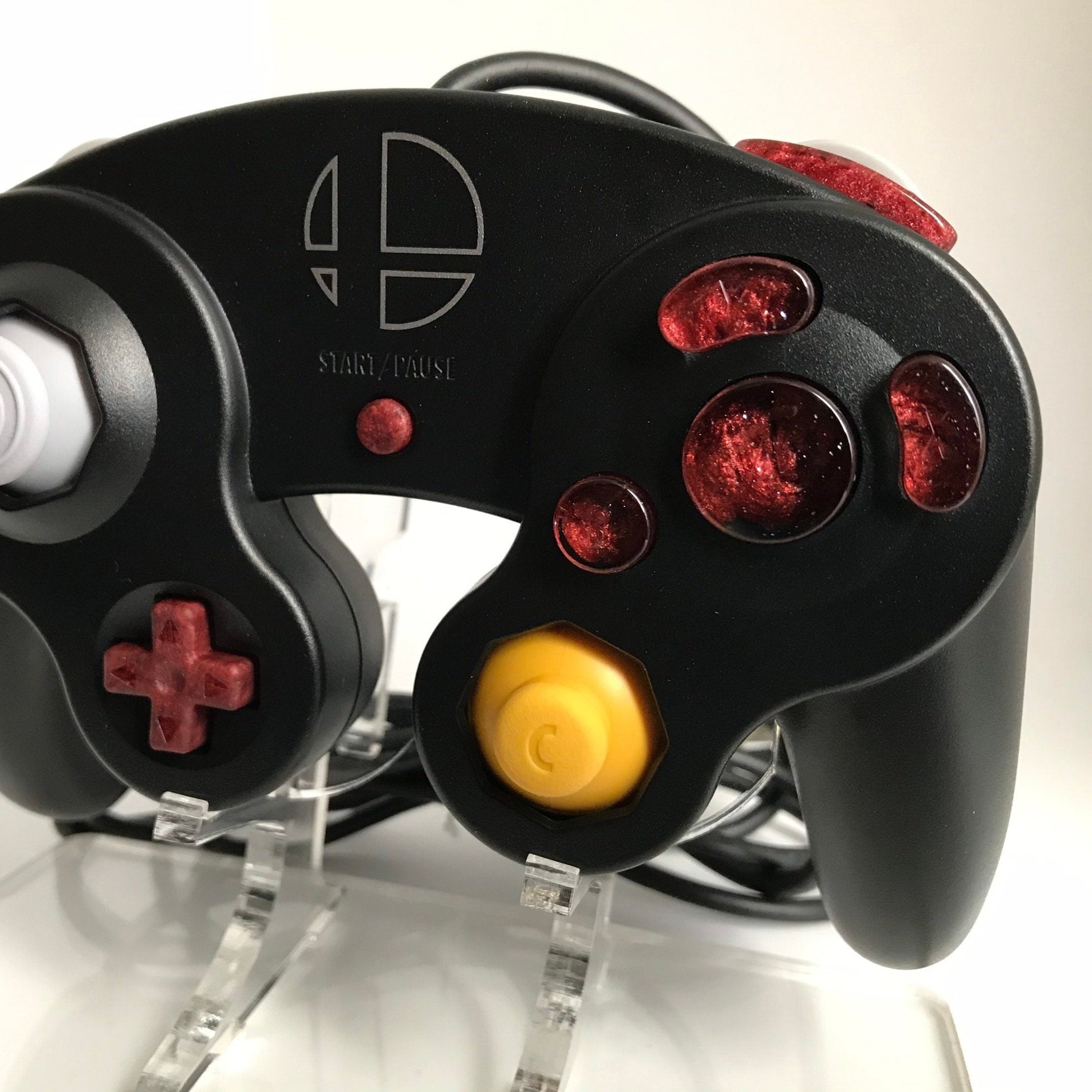 Blood Red Nebula Gamecube Buttons (MADE TO ORDER) – Señor Retro
