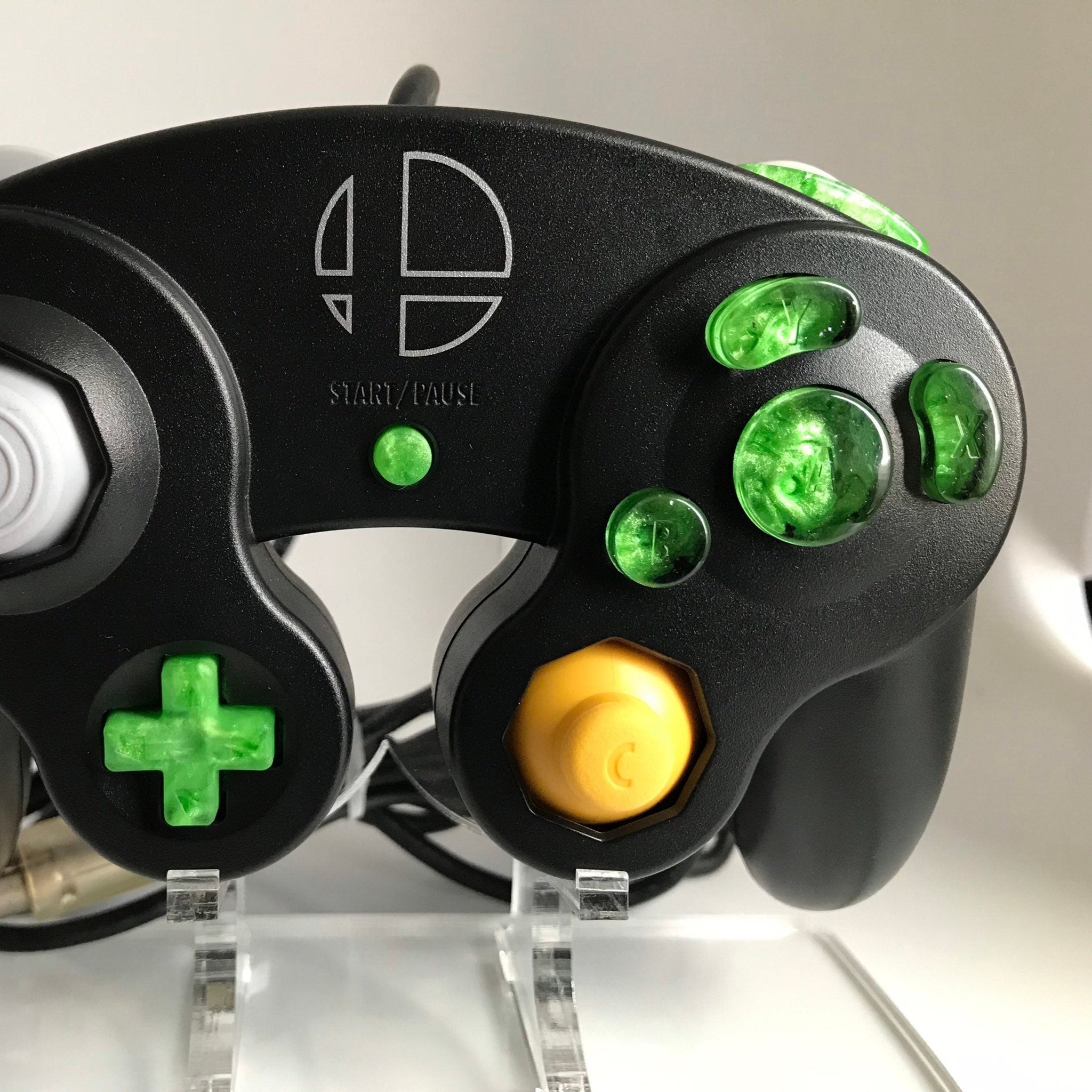 Lime Green Nebula Gamecube Buttons (MADE TO ORDER) – Señor Retro