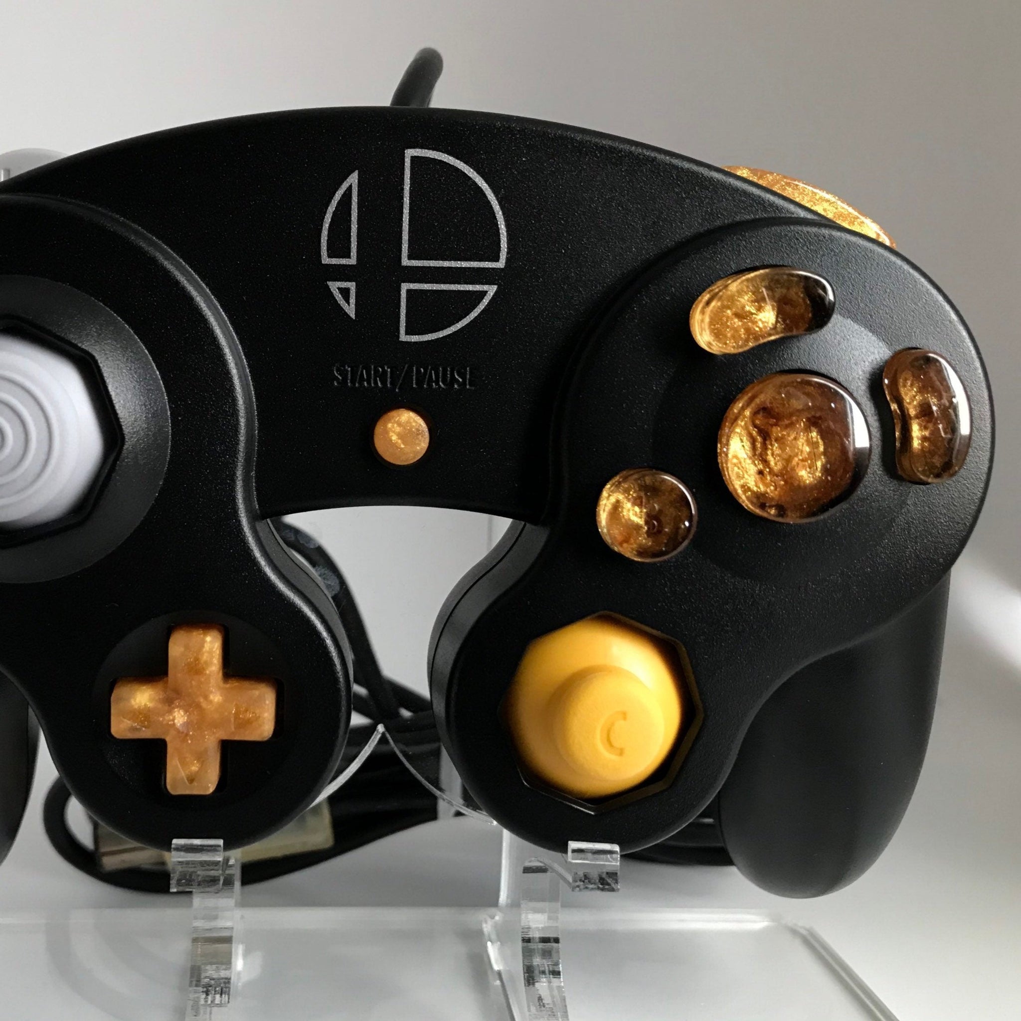 Brilliant Gold Nebula Gamecube Buttons (MADE TO ORDER) – Señor Retro