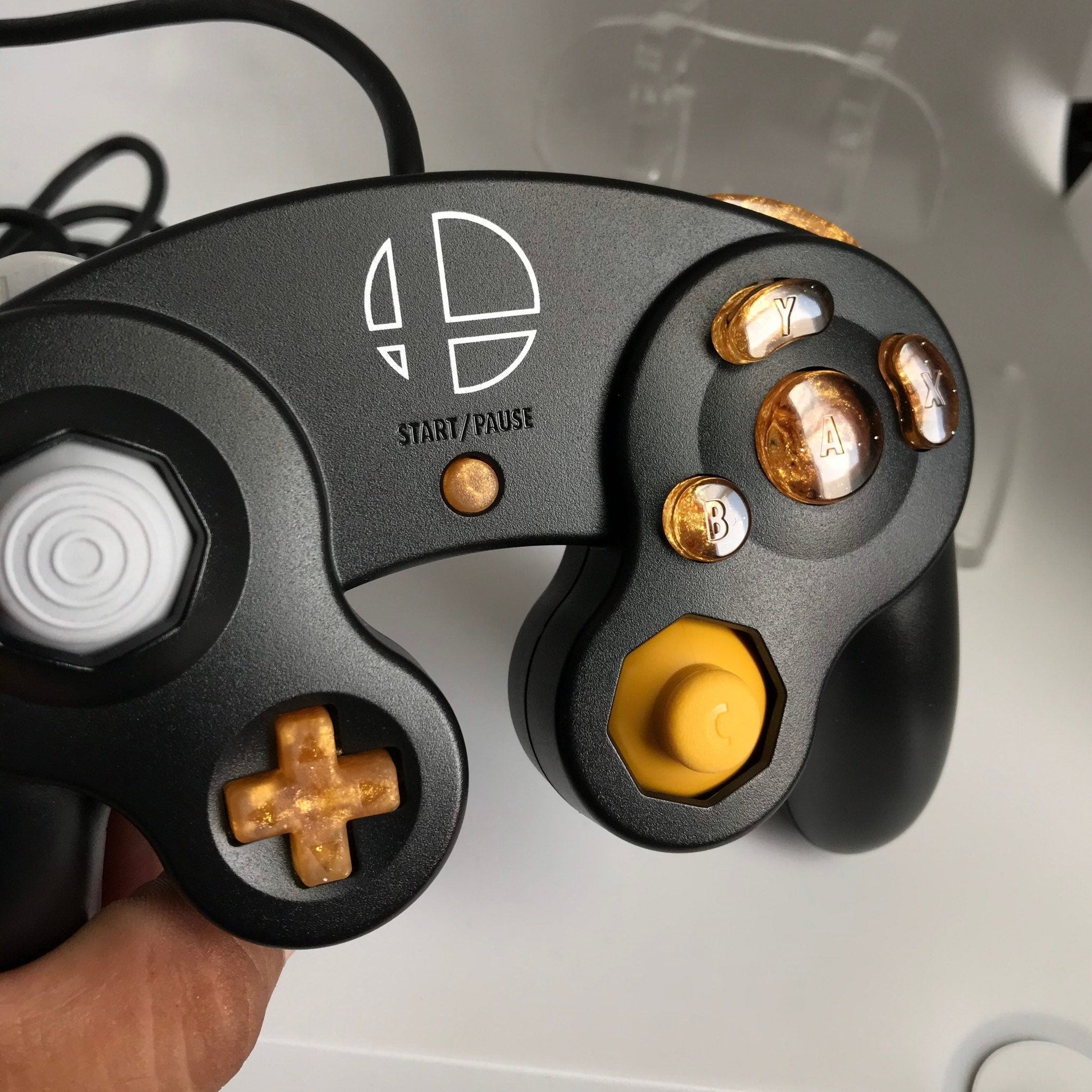 Brilliant Gold Nebula Gamecube Buttons (MADE TO ORDER) – Señor Retro